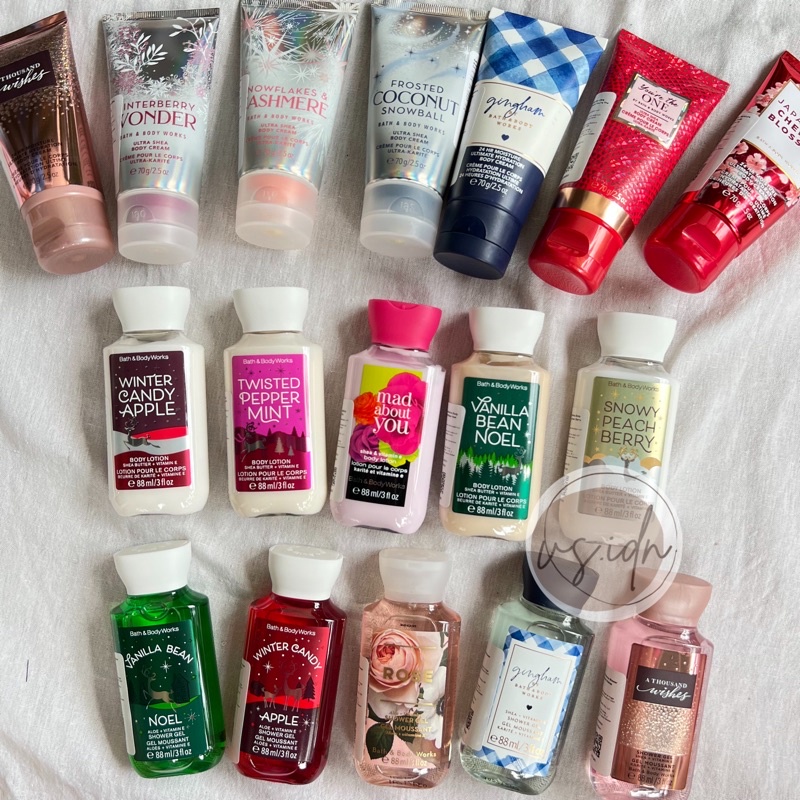 Jual Travel Size Body Lotion Cream Shower Gel 88ml Bath And Body