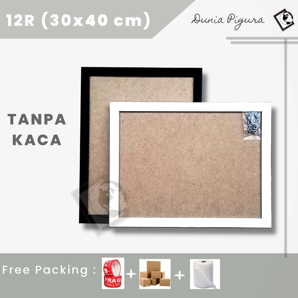 Jual Bingkai Foto 12R (30x40 cm) TANPA KACA Minimalis List 2,5 cm ...