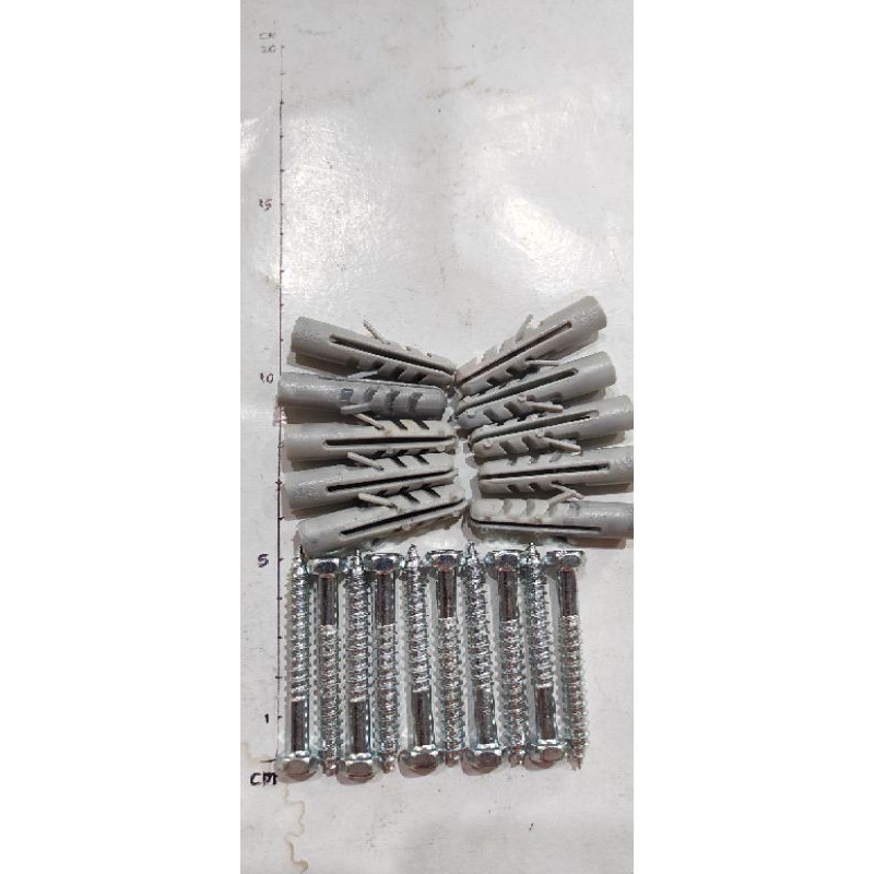 Jual fisher s10 + baut skrup 5 cm, 10 set | Shopee Indonesia