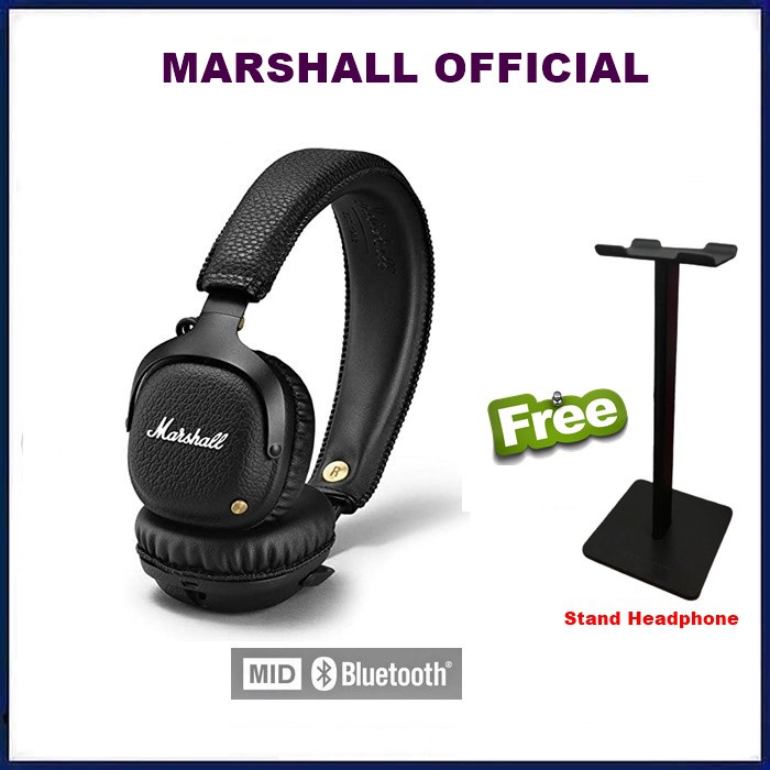 Jual Headset Wireless Marshall MID Bluetooth Headset Headphone | Shopee ...