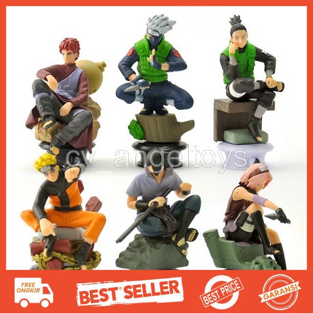 Jual MINIATUR ANIME ACTION FIGURE NARUTO SASUKE SAKURA KAKASHI GAARA ...