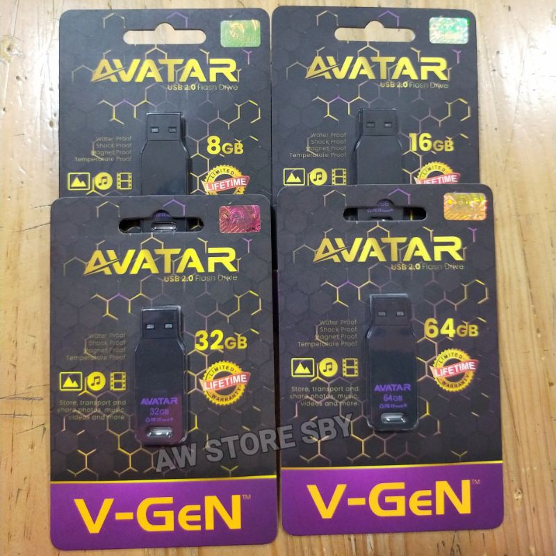 Jual FLASHDISK V-GEN AVATAR 64GB/ 32GB/ 16GB/ 8GB ORIGINAL PRODUCT BY V ...
