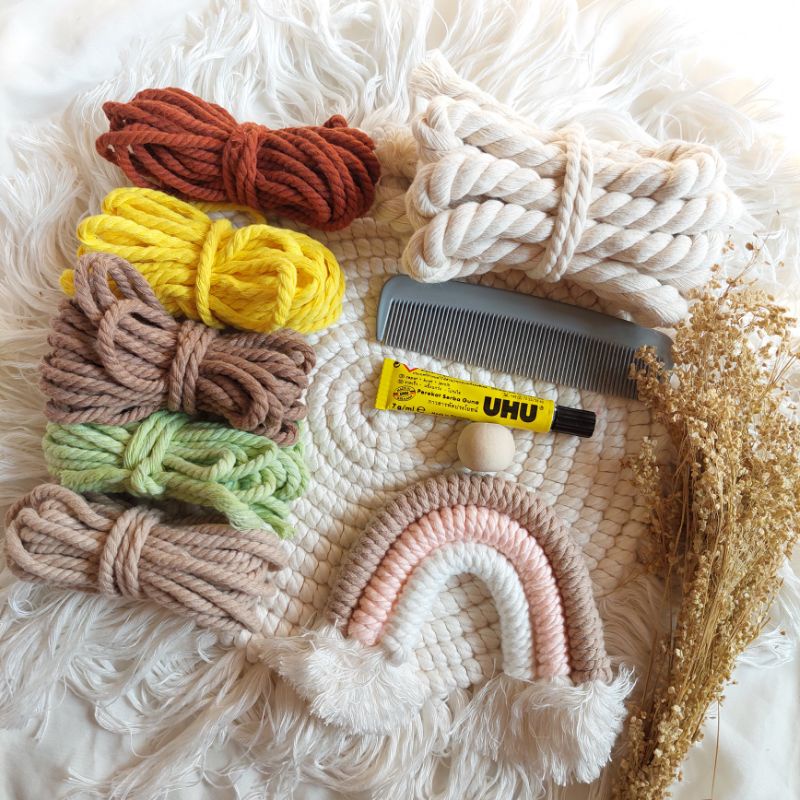 Jual DIY MACRAME RAINBOW KIT | DIY Craft | Macrame Wallhanging | Shopee ...