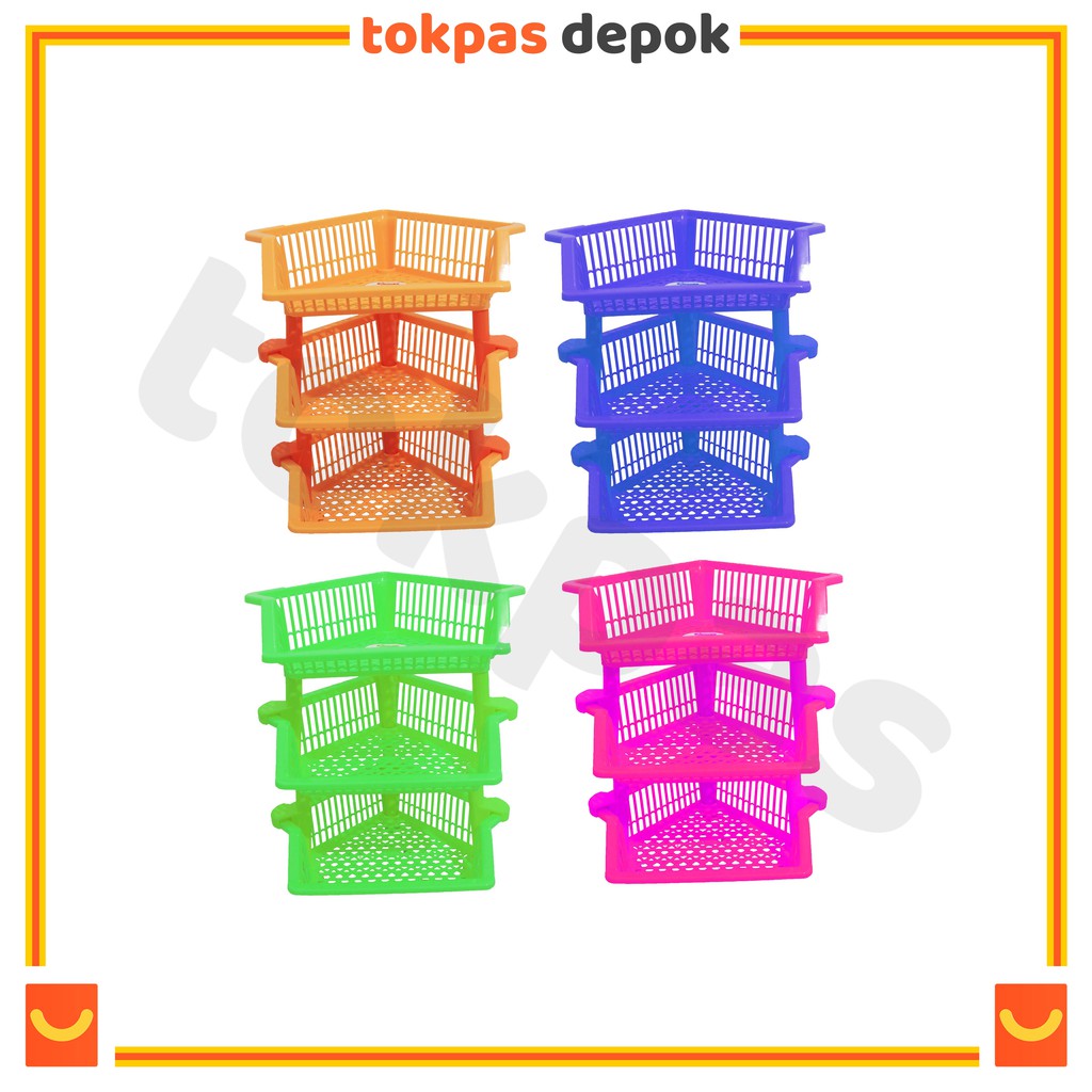 Jual Rak Plastik Segitiga 3 Tingkat Multi Rack A 19 Lion Star LS-094 ...