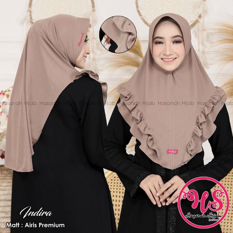 Jual INDIRA ORI Hasanah Hijab Instan Jersey Airis Premium Kerudung Bergo Pad Rempel Jilbab ...