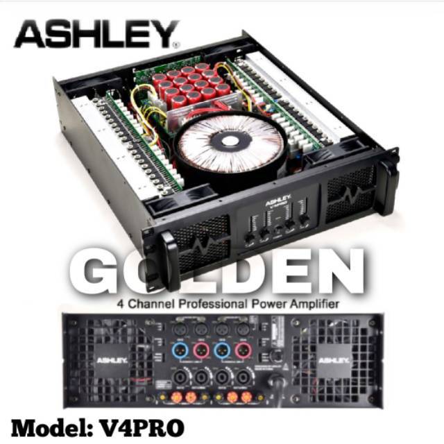 Jual Power Amplifier Ashley V4PRO Original 4 Channel | Shopee Indonesia