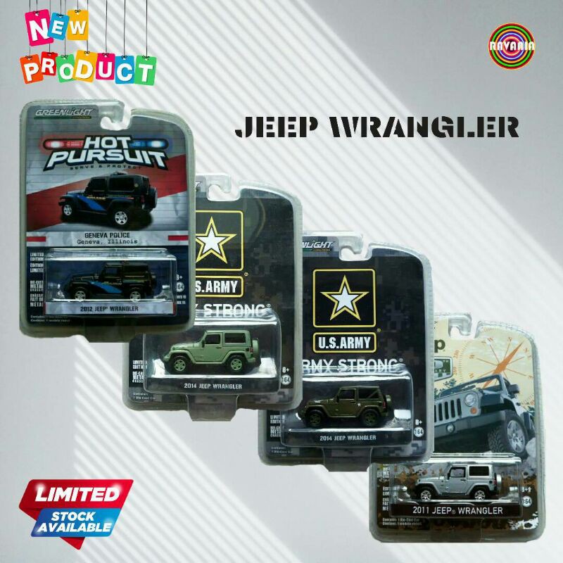 Jual Jeep Wrangler - Miniatur Mobil Mainan / Diecast Greenlight | Shopee Indonesia