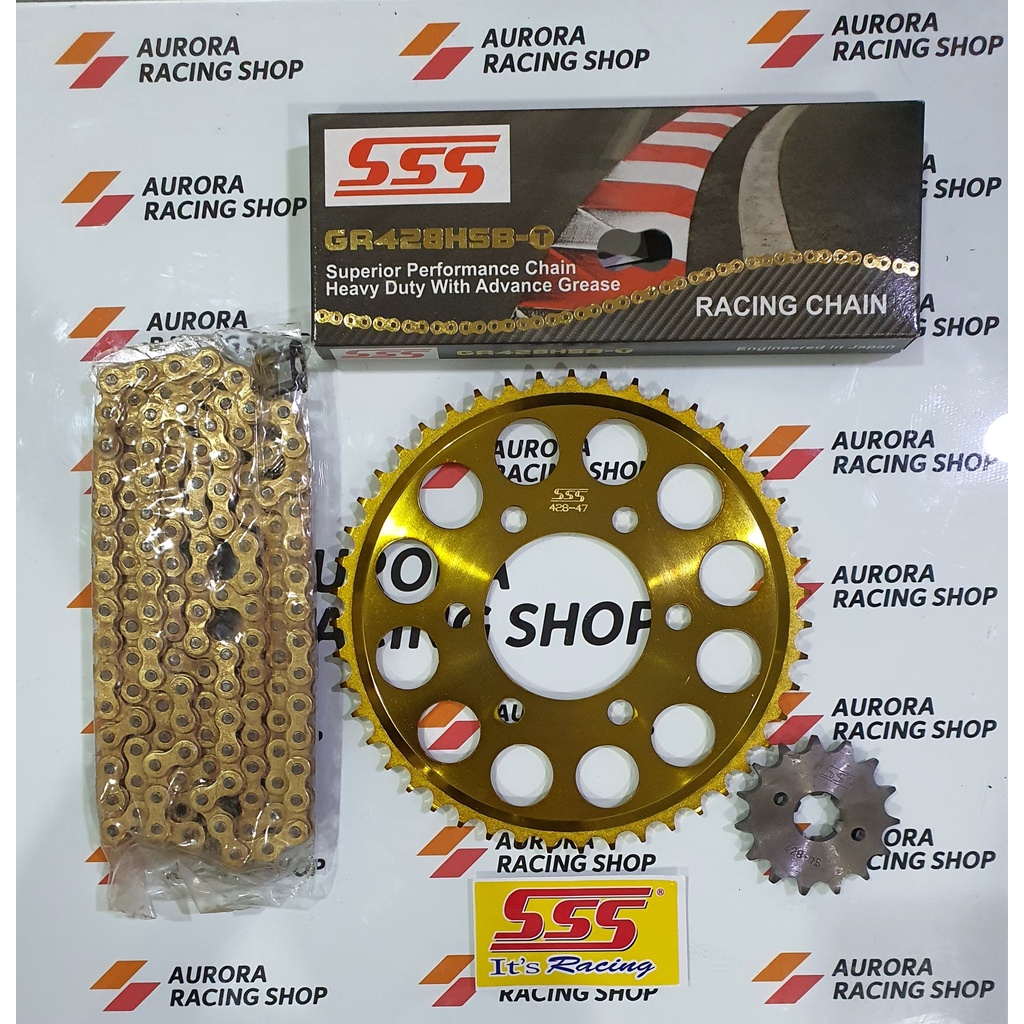 Jual GEAR SET SSS GOLD NEW CBR 150 R K45N / K45R / CB 150 X ( BAUT 6 ) & RANTAI SSS 428 HSBT ...