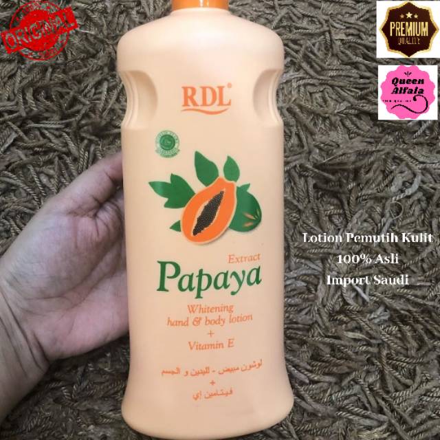 Jual RDL PAPAYA HAND & BODY LOTION PEMUTIH KULIT IMPORT SAUDI 100% ASLI ...