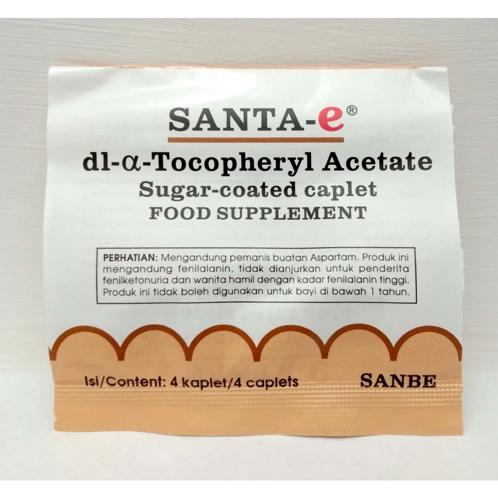 Jual Santa e- Vitamin E/Santa E 100mg (4 tablet per Strip) | Shopee ...