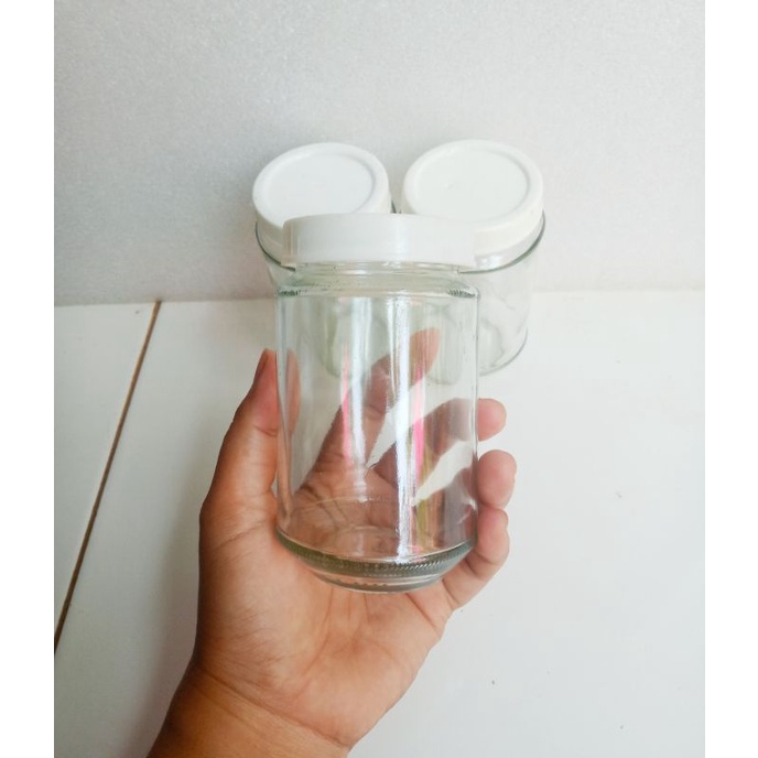 Jual Botol selai pido plus tutup botol jar 330ml botol kaca | Shopee ...