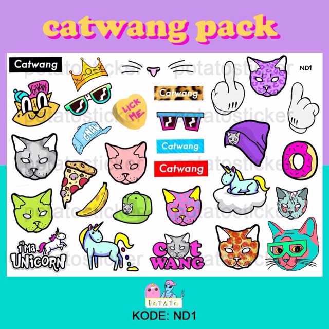 Jual catwang pack - sticker tumblr | Shopee Indonesia
