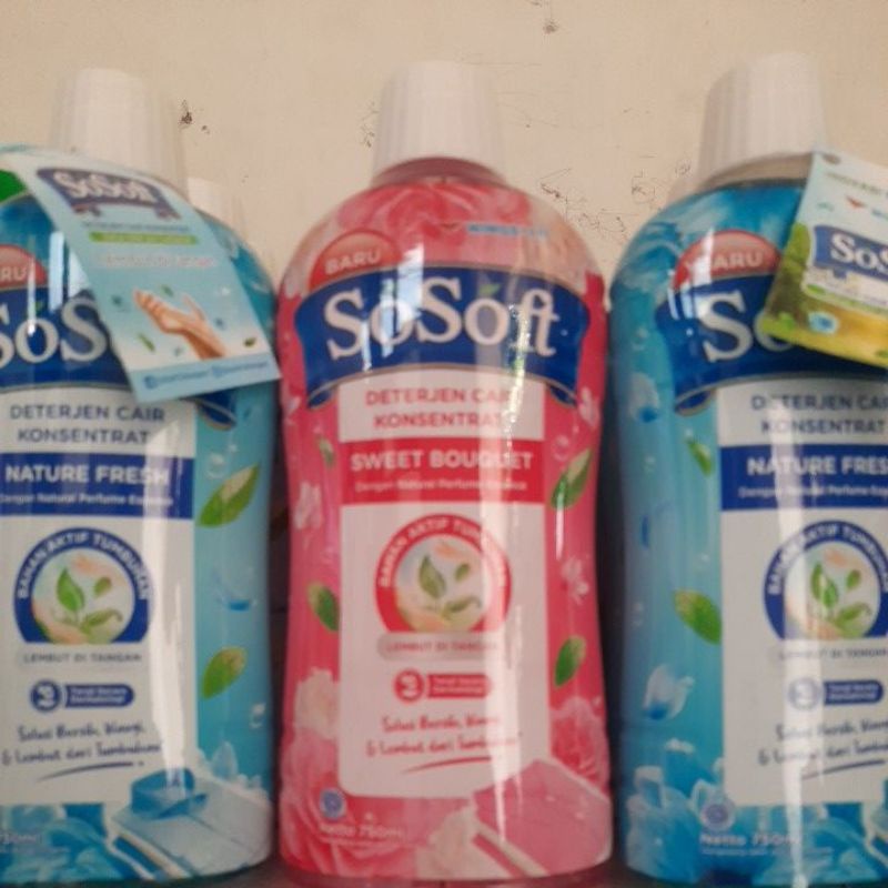 Jual so soft detergen cair konsentrat 750ml | Shopee Indonesia