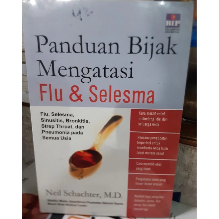 Jual Panduan Bijak Mengatasi Flu & Selesma Neil Schachter -original ...