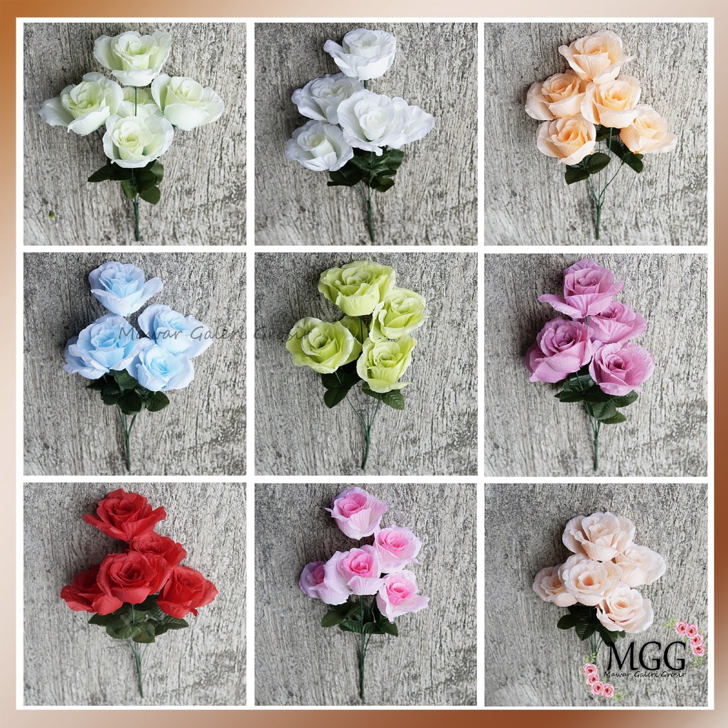 Jual Bunga Rose Asia x5 (Satuan) Bunga Artificial / Bunga Plastik ...