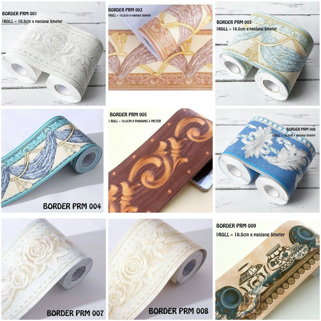 Jual BORDER LIST WALLPAPER LIST UK.10CMX5M WALLPAPER BORDERLIST ...