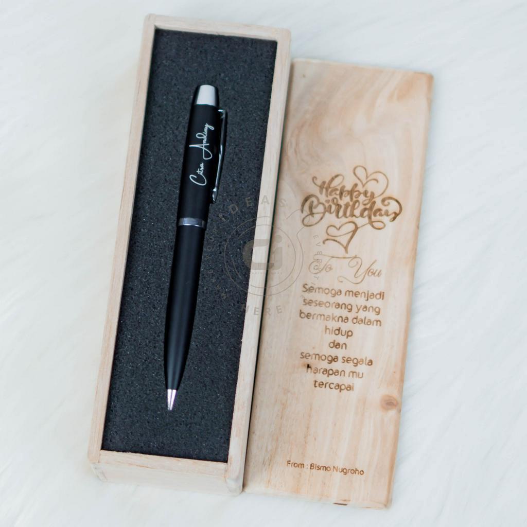 Jual Pulpen Custom Nama dan Logo + Box kayu custom & Hardbox Premium ...