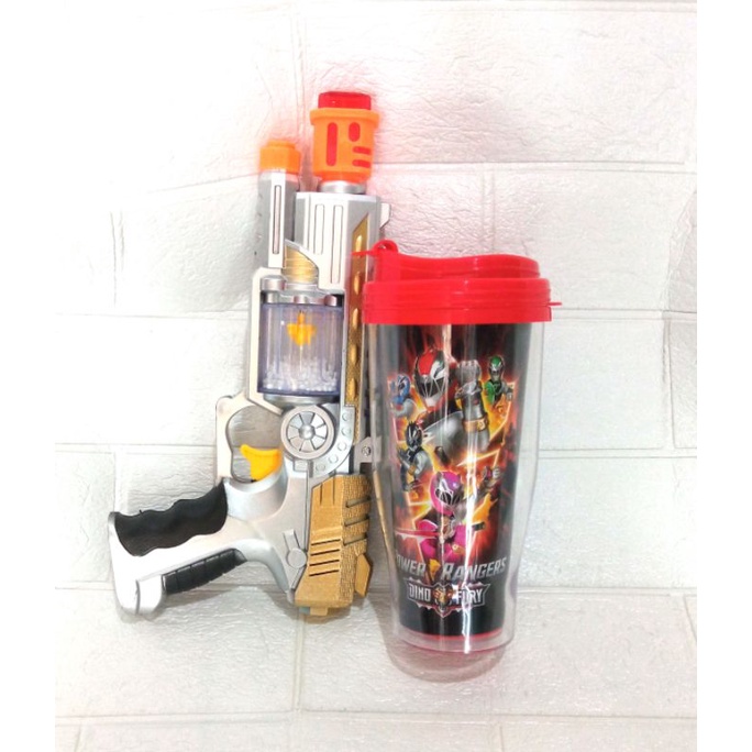 Jual BOTOL MINUM ANAK POWER RANGER+Mainan Tembakan bisa bunyi ada lampu ...