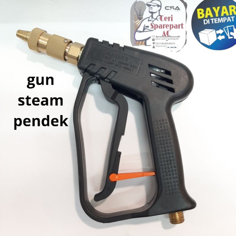 Jual gun steam pendek nosel steam jet cleaner tembakan air | Shopee ...