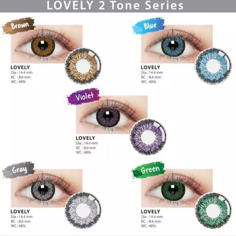 Jual SOFTLENS LIVING COLOR LOVELY ALL COLOR 14.4mm | Shopee Indonesia