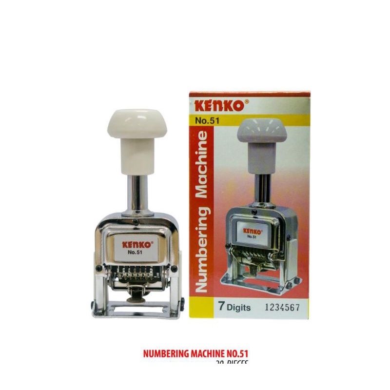 Jual Numbering Machine / Numerator / Nomorator Otomatis Kenko 7 Digit ...