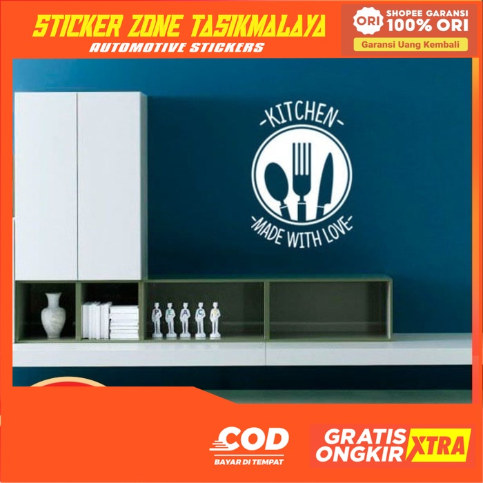 Jual ORIGINAL Stiker Kitchen Made Dinding Kaca Pintu Dapur Resto Cafe ...