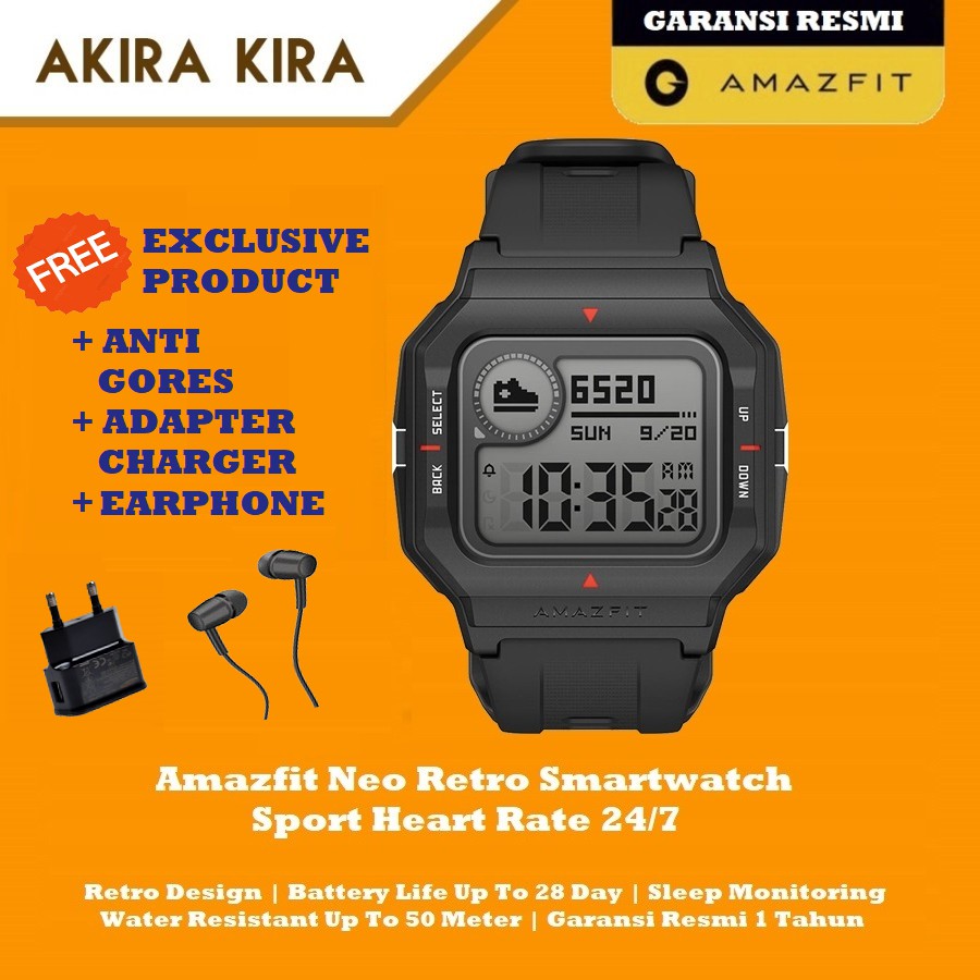 Jual Amazfit Neo Retro Smartwatch Heart Rate - Garansi resmi 1 tahun ...