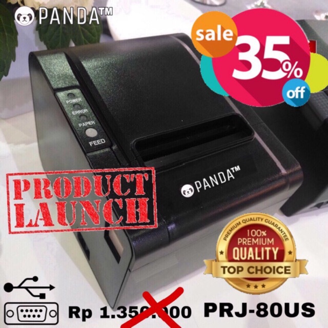 Jual POS MINI PRINTER KASIR 80 MM THERMAL PANDA PRJ-80US USB-SERIAL-AUTO CUTTER 250MM PER DETIK ...