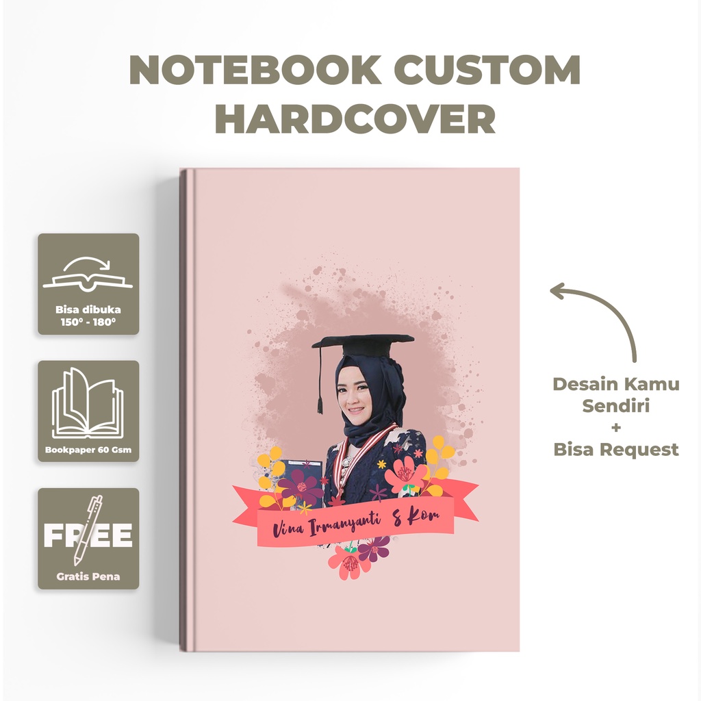 Jual NOTEBOOK CUSTOME FOTO DAN NAMA / NOTEBOOK CUSTOM JOURNEY / CUSTOM ...