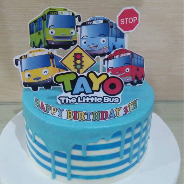 Jual Tart karakter / kue ulang tahun / birthday cake / TAYO | Shopee ...