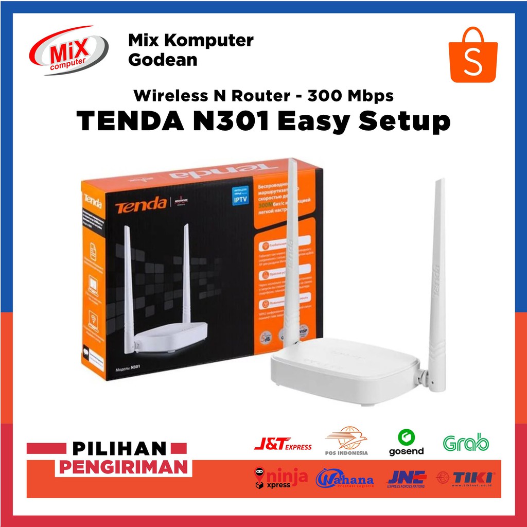Jual Router Tenda N301 Wireless N300 Easy Setup | Shopee Indonesia