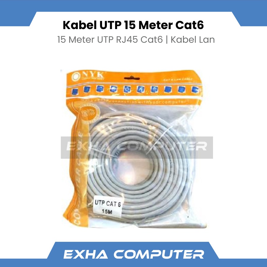 Jual Kabel LAN UTP 15 Meter Cat 6e RJ45 Ethernet Cable | Shopee Indonesia