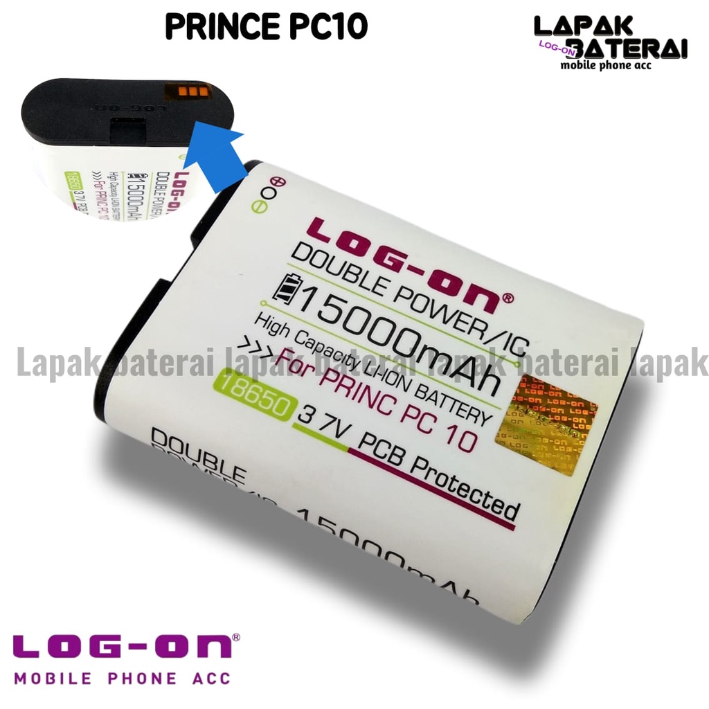 Jual LOG - ON Baterai Prince PC10 Double IC Protection Battery Batre | Shopee Indonesia