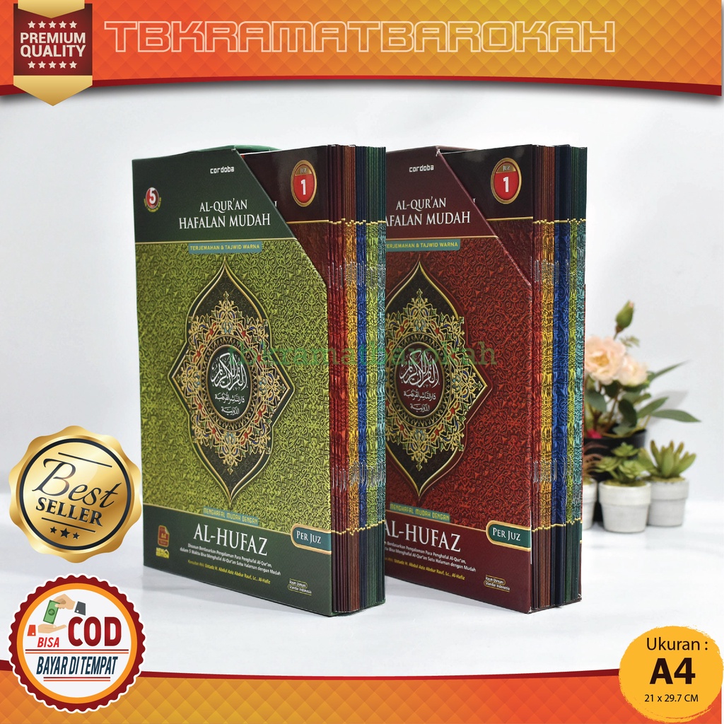 Jual Alquran Al Hufaz Per Juz A4 Quran Perjuz Tajwid Warna Dan Terjemahan Ukuran Besar Hafalan ...
