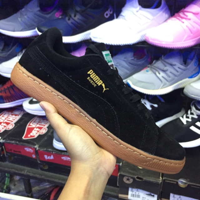 Jual Puma suede warna hitam sol gum | Shopee Indonesia