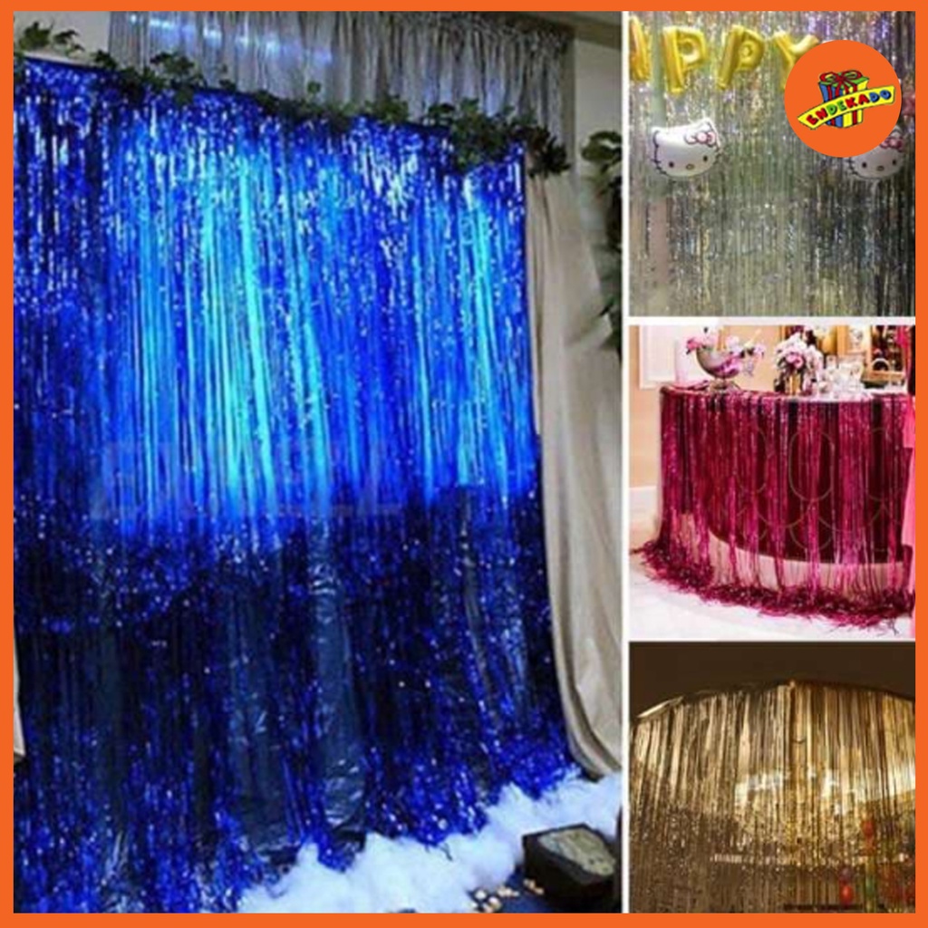 Jual MAKASSAR! TIRAI FOIL 200 X 100CM - Tirai Ulang Tahun | Shopee ...