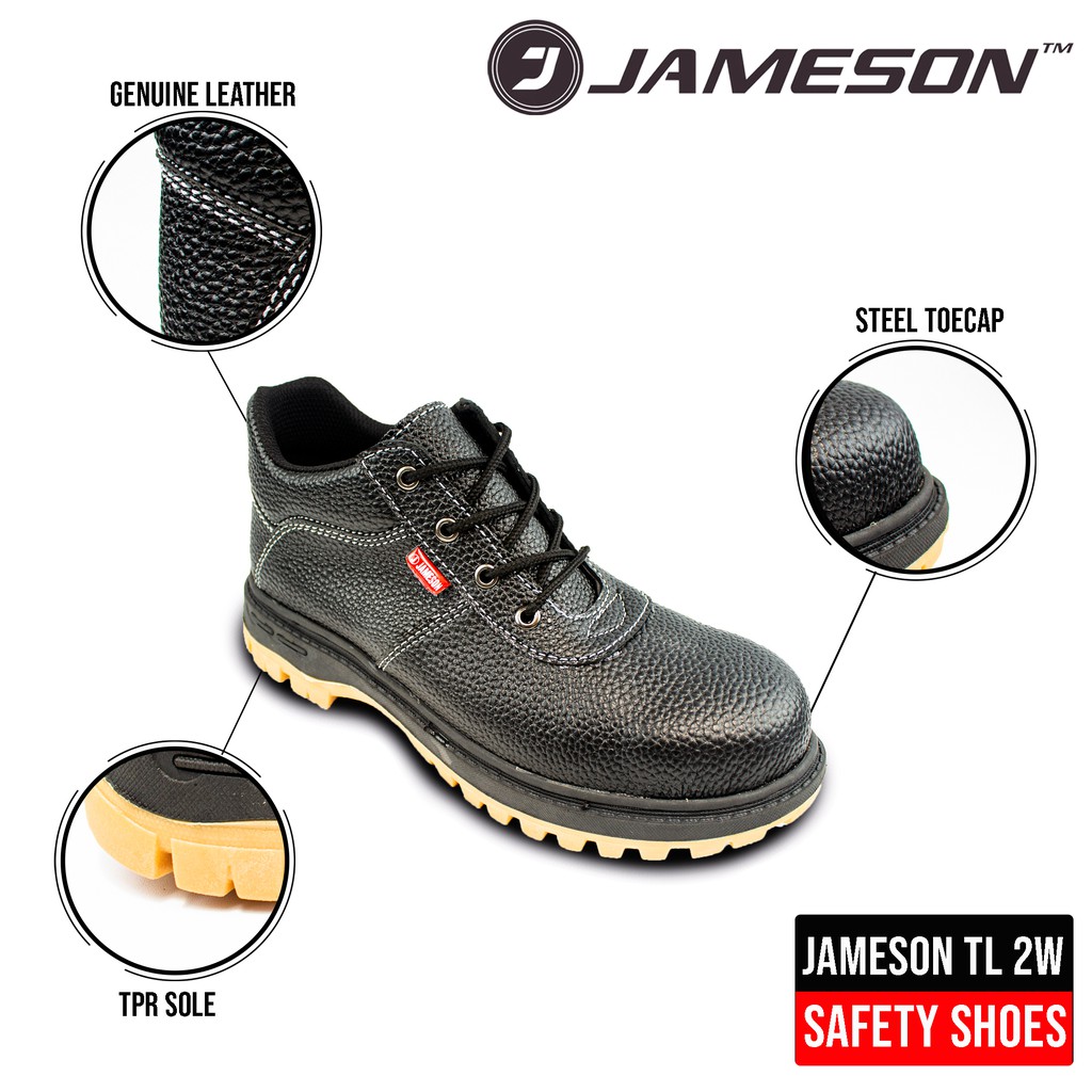 Jual Sepatu Safety Shoes Tali Pendek Semi Boots Jameson TL 2W / Kulit ...