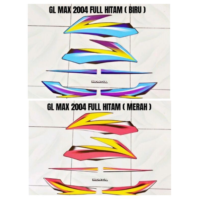 Jual Striping GL MAX 2004 Full Hitam ( Merah ) | Shopee Indonesia