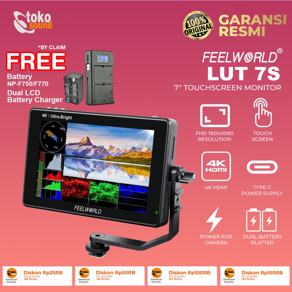 Jual FeelWorld LUT7S 7 Inch 3D LUT 4K HDMI Monitor | Shopee Indonesia