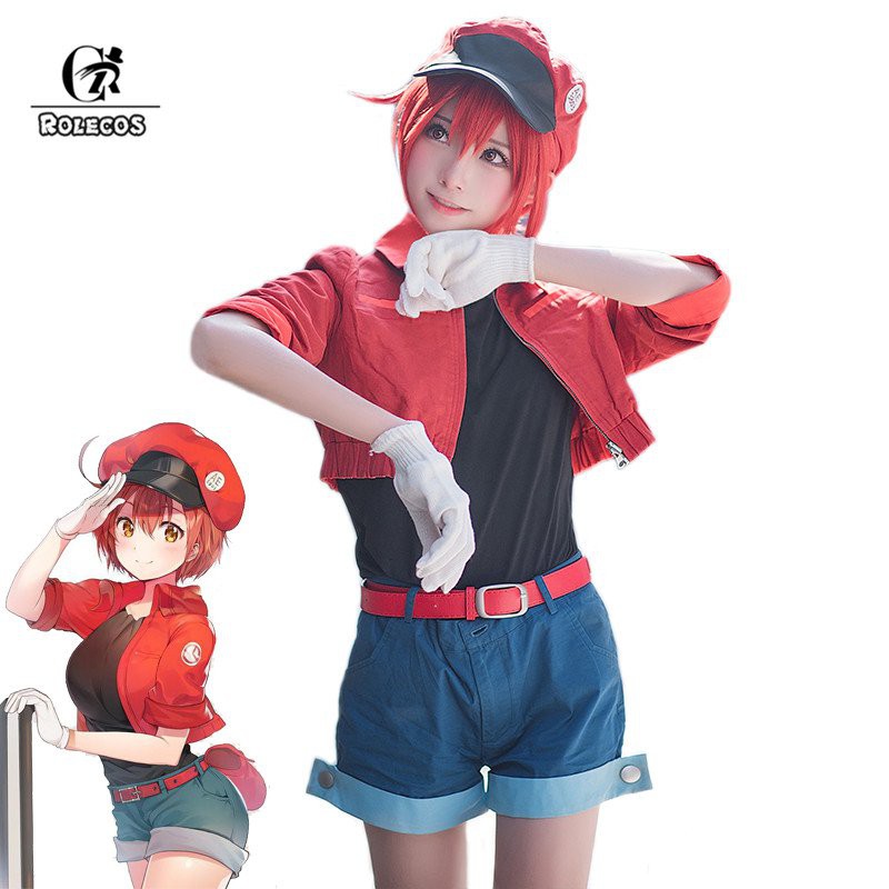 Jual Anime Red Blood Cell Cosplay Costume Cells at Work CODE BLACK ...