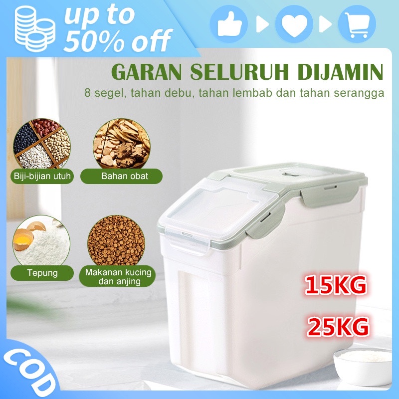Jual Penyimpanan tertutup ember beras 30 kati plastik tahan serangga ...