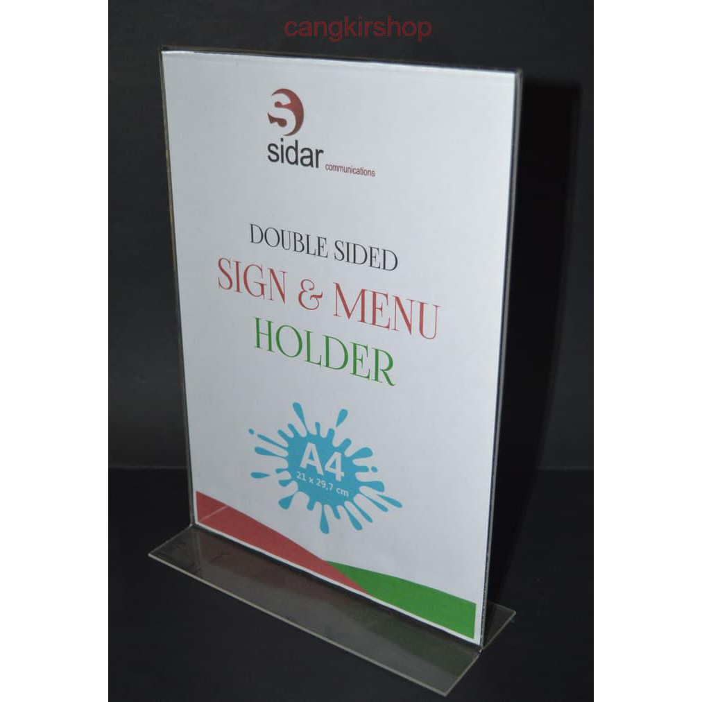 Jual PROMO akrilik/acrylic holder standing pop A4 ORI | Shopee Indonesia