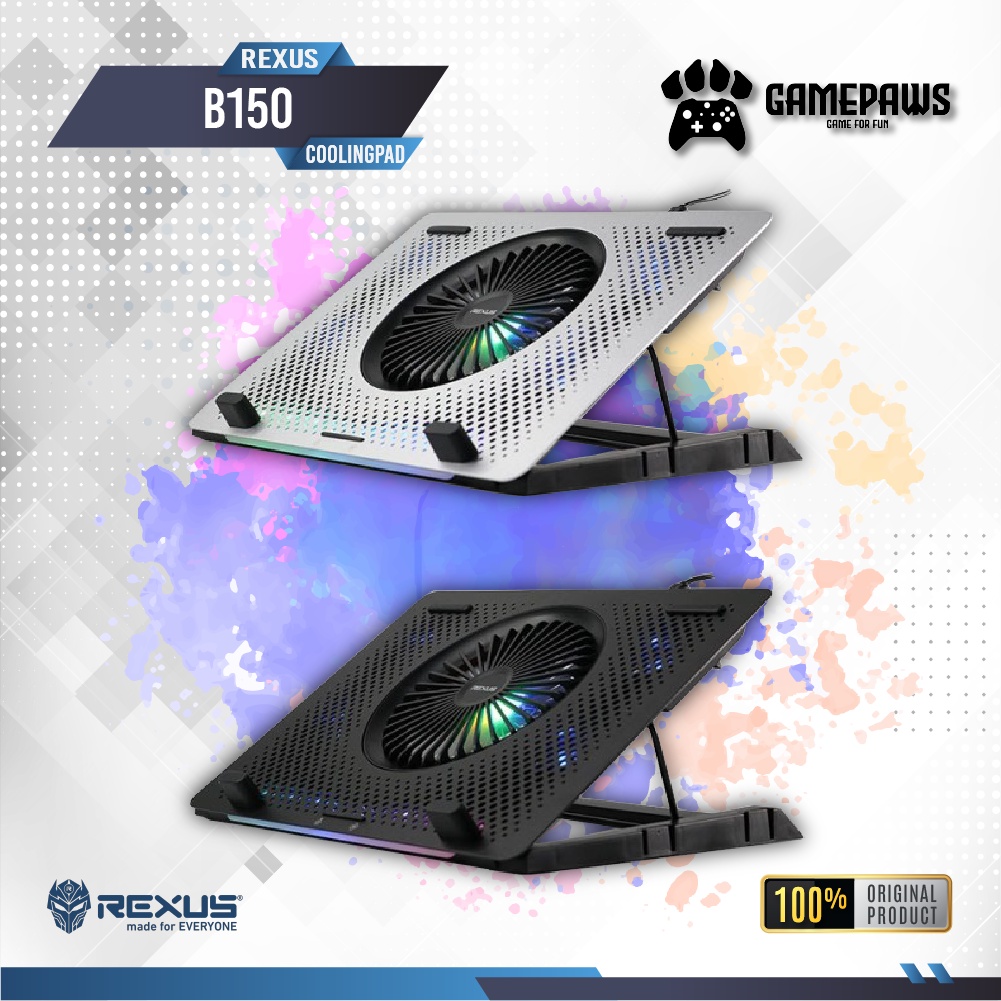 Jual Rexus B150 Breeze Coolingpad Gaming 5 Fan With Phone Holder ...
