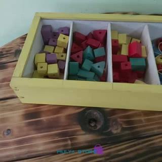 Jual Mainan Edukasi Anak Meronce Balok Kayu / Balok Kayu Ronche Meronce ...