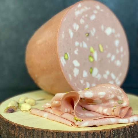 Jual Mortadella pistachio nuts presliced ham pistachios italian ...