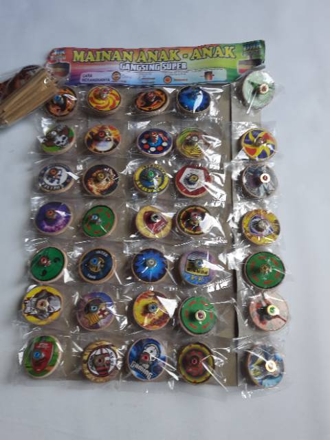 Jual MAINAN GANGSING / GASING KAYU / TRIPLEK LEMBARAN ISI 35 PCS ...