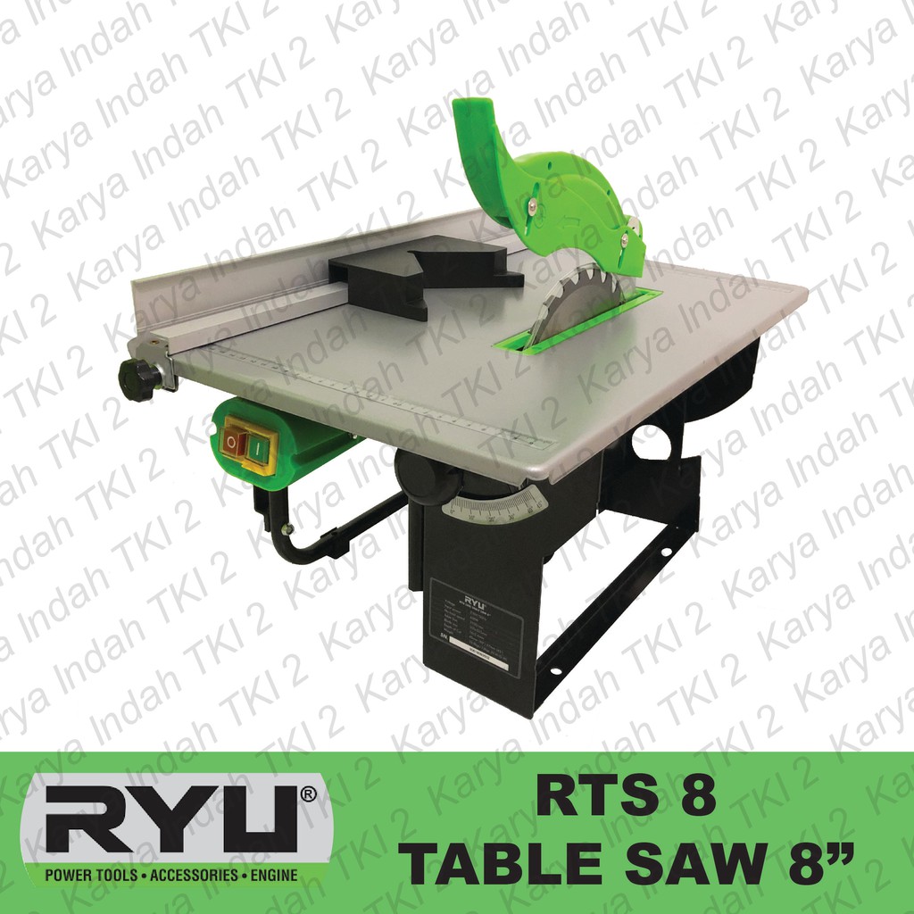 Jual Table Saw 8" RYU RTS8 Gergaji Meja Potong Kayu RTS 8 Inch 600 WATT ...