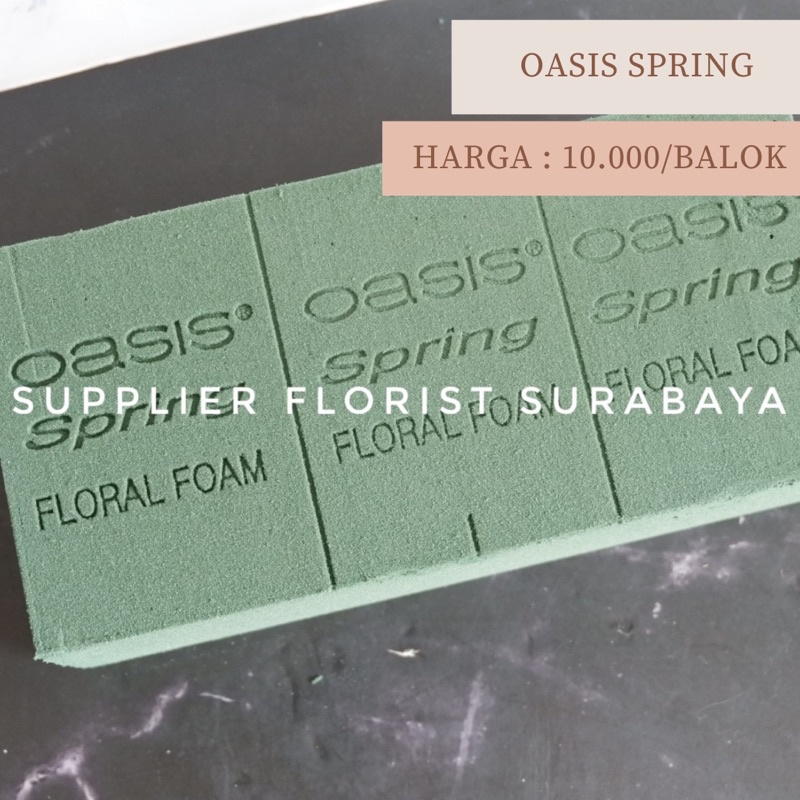 Jual [BACA DESKRIPSI] floral foam basah / oasis basah / foam bunga asli ...