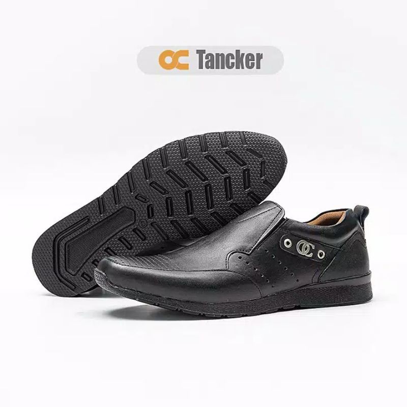 Jual SEPATU SNEAKER SLIPON KASUAL OC TANCKER BAHAN KULIT SAPI ASLI ...