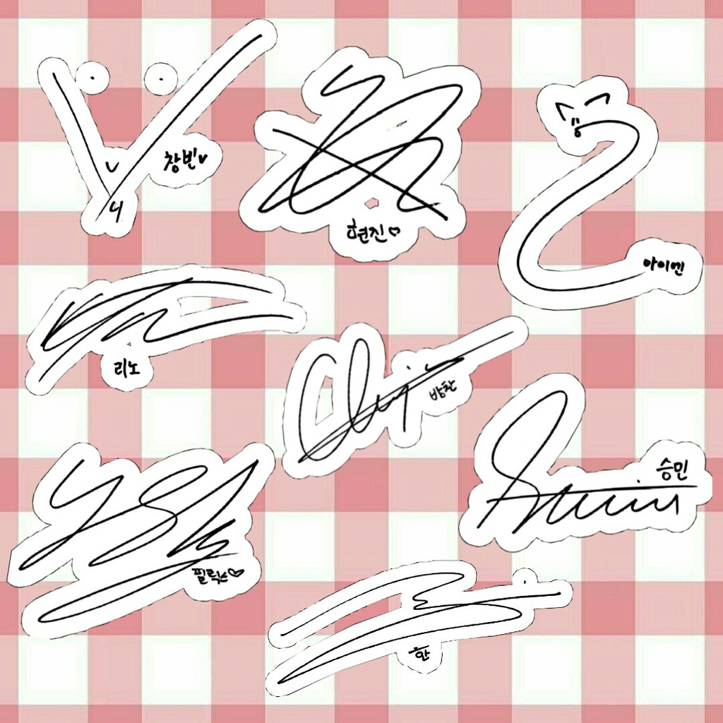 Jual Sticker Transparan Stray Kids Signature Tanda Tangan TTD | Shopee ...